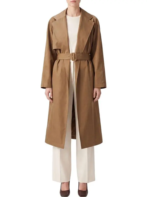 THE ROW Ampola Double-breasted Silk Trench Coat - Beige