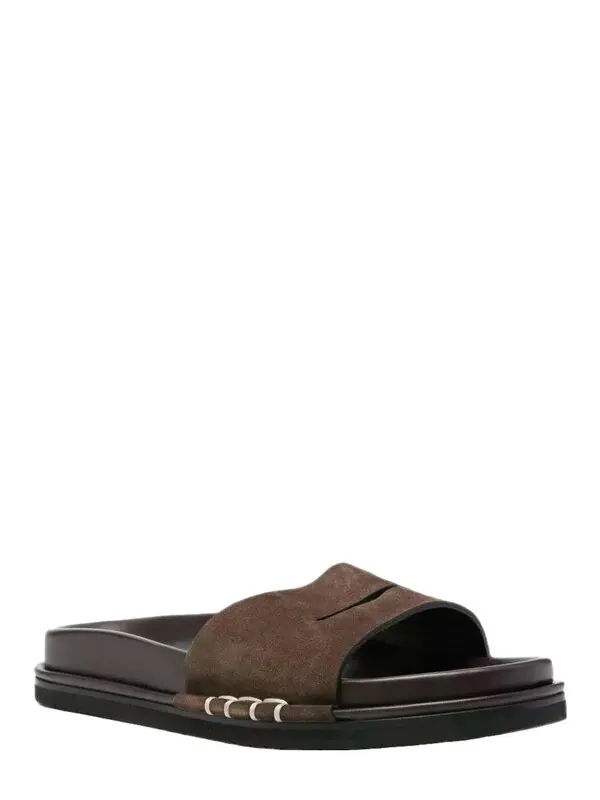 JW Anderson Suede Slides - Brown