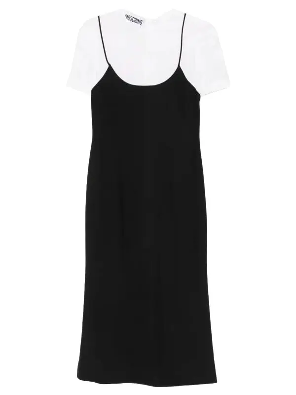 Moschino Layered-effect Spaghetti Strap Dress - Black
