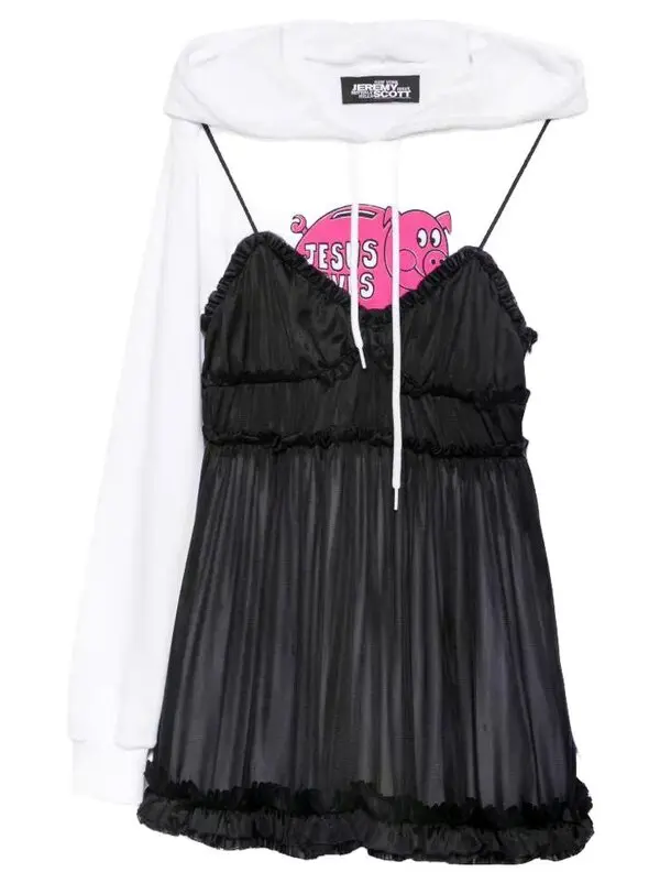 Jeremy Scott Ruffled Layered Mini Dress - White