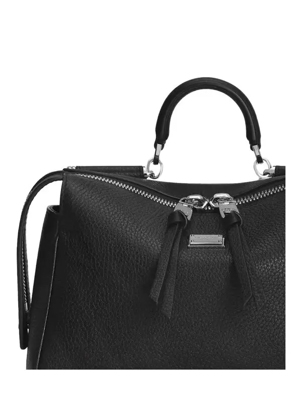Dolce & Gabbana Vittoria Leather Tote Bag - Black