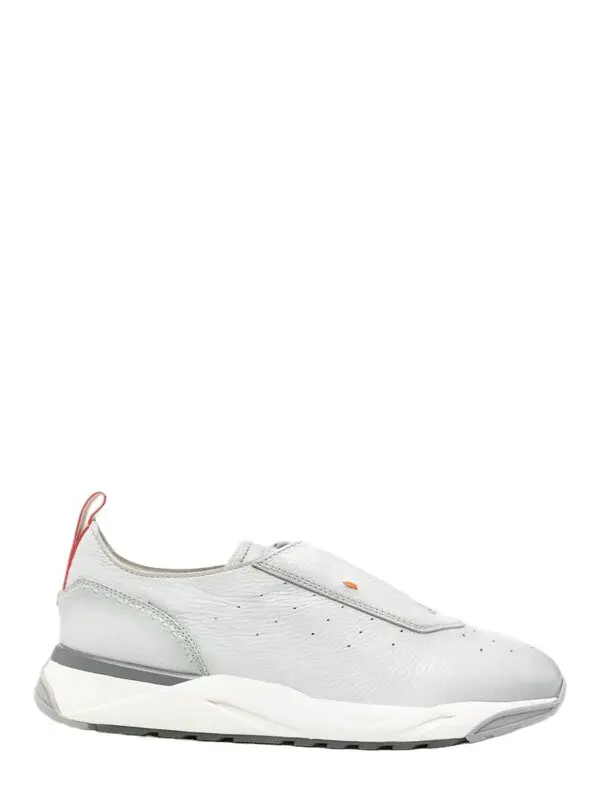 Santoni Perforated Lace-up Sneakers - Grey