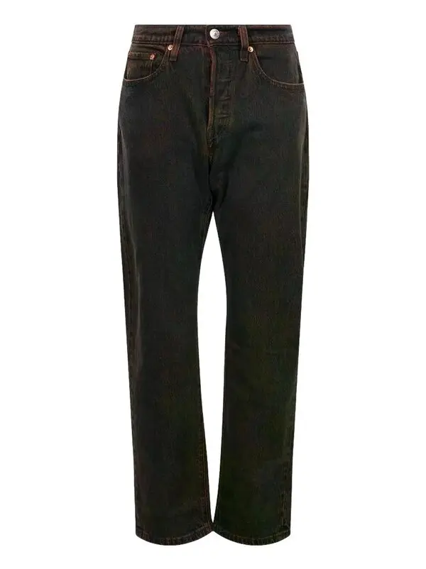 LEVI'S Straight-leg Jeans With Logo Patch - Black