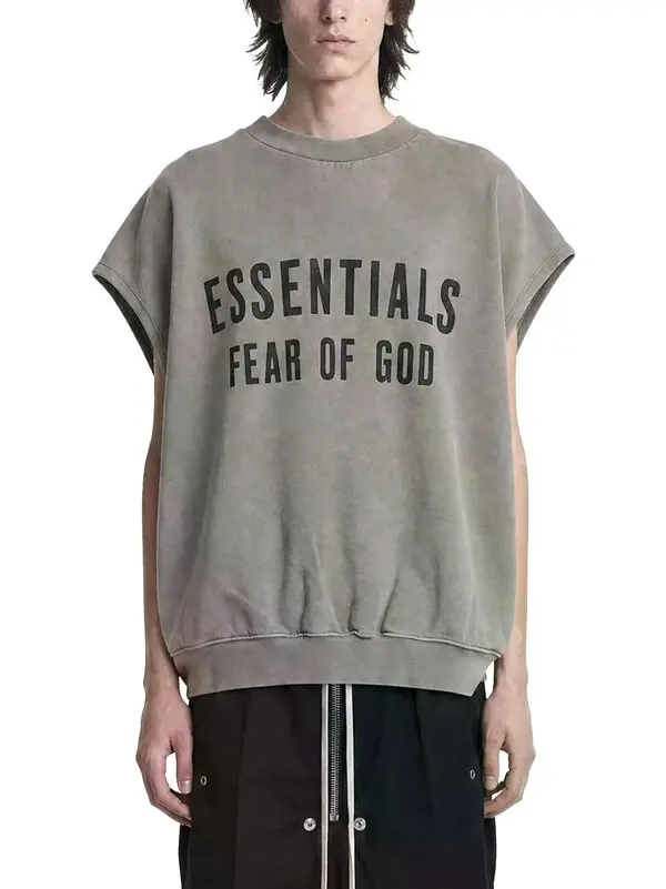 Fear Of God Relaxed Fleece Cutoff Sweatshirt - Grey