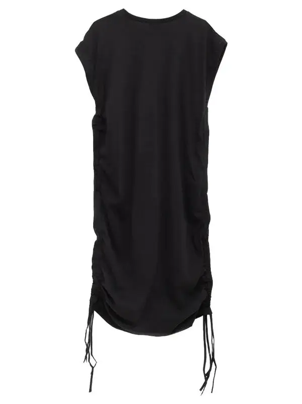BASERANGE Drawstring Midi Dress - Black
