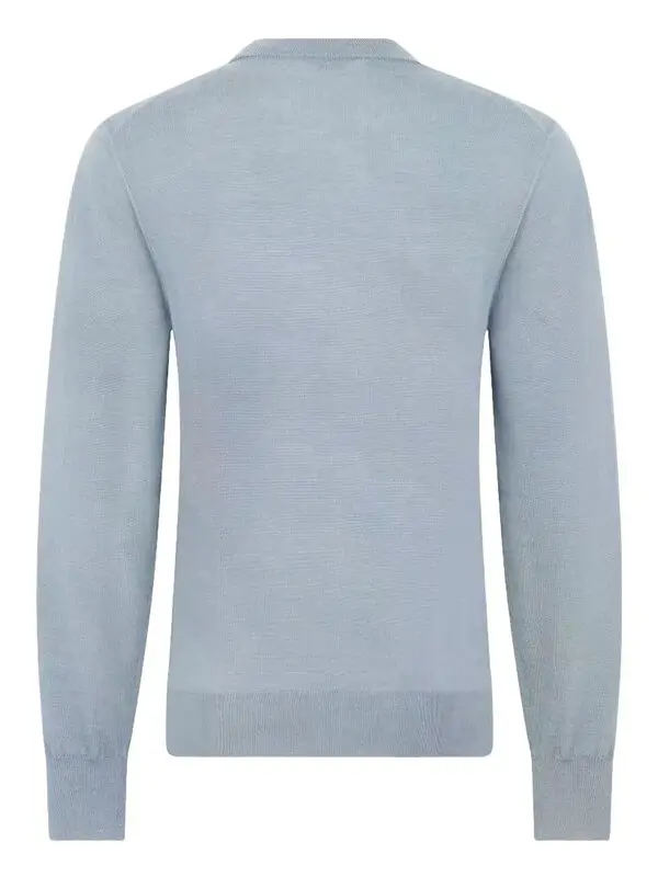 SLOWEAR Fine-knit Crew-neck Sweater - Blue