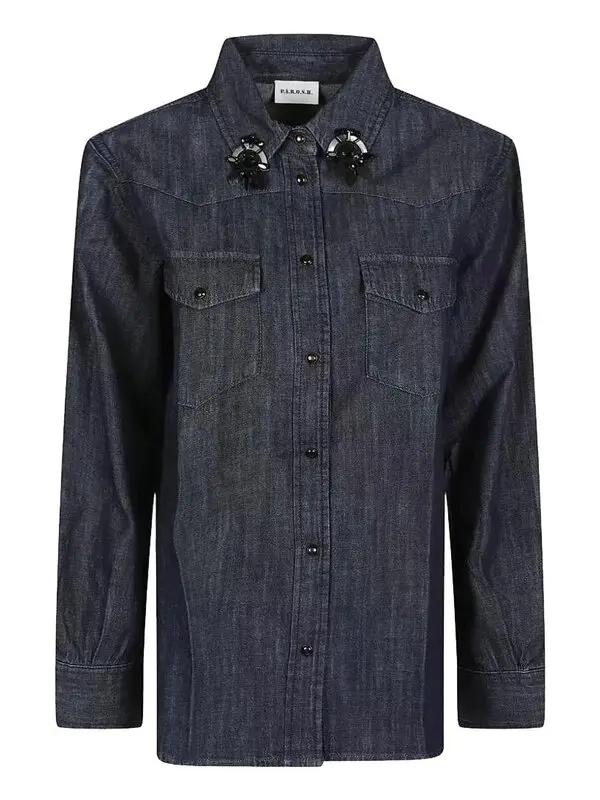 P.a.r.o.s.h Embellished Shirt - Black