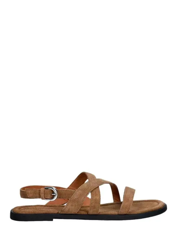 VAGABOND SHOEMAKERS Zaida Crossover Strap Buckle Fastening Sandals - Neutrals