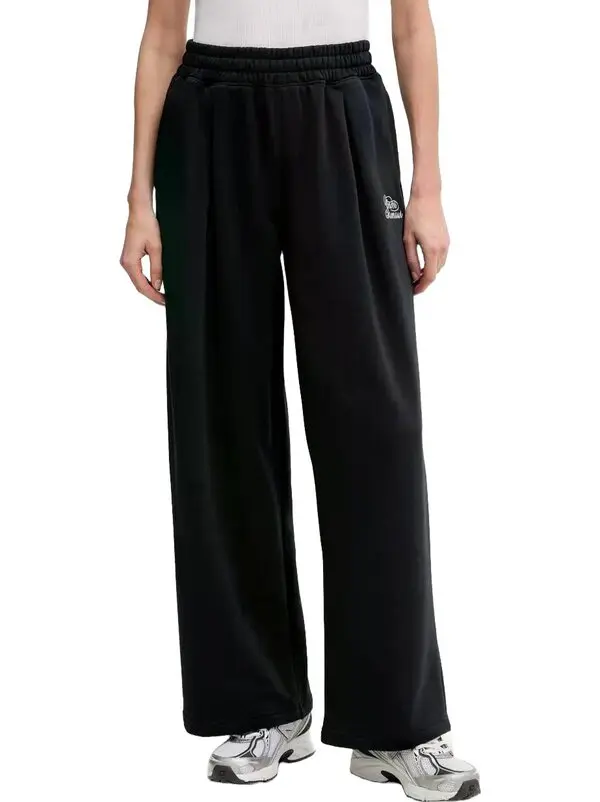 Under Armour Embroidered Logo Wide Leg Track Pants - Black