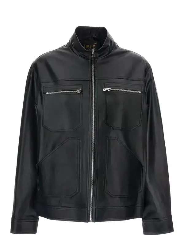 IRIE' Irie Zip-up Faux-leather Multi-pocket Jacket - Black