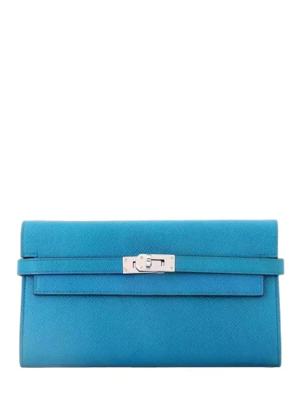 Hermès Kelly Wallet Epsom Long Small Wallets - Blue