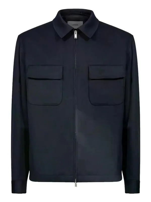 LARDINI Zip-up Flap-pocket Jacket - Blue
