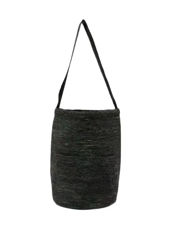 SOPHIE DIGARD Woven Raffia Shoulder Bag - Grey