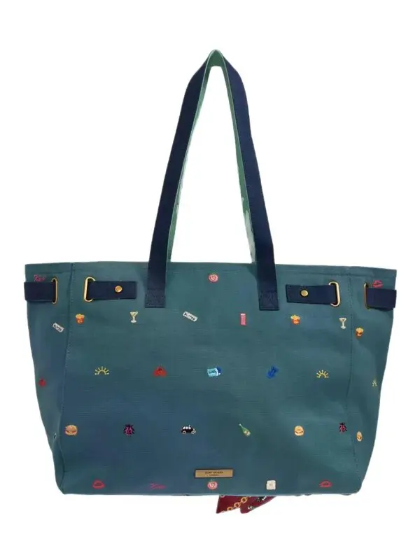 Kurt Geiger Solane Embroidered Tote Bag - Green