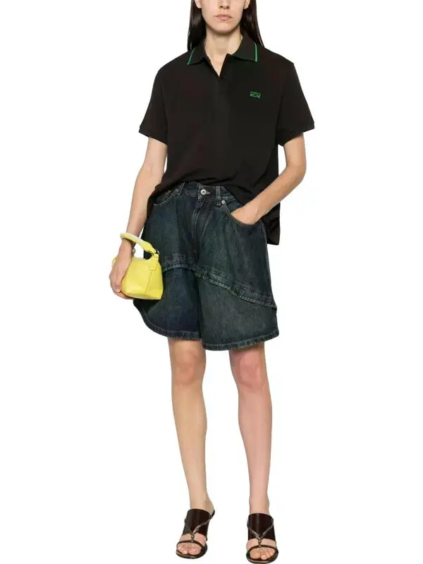 Loewe Layered-panel Wide-leg Denim Shorts - Blue