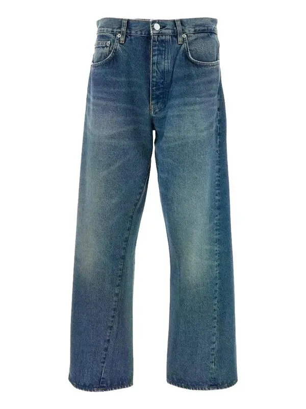 SUNFLOWER Faded Straight-leg Jeans - Blue