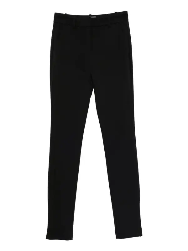 ERMANNO FIRENZE Zip-hem Slim-fit Trousers - Black