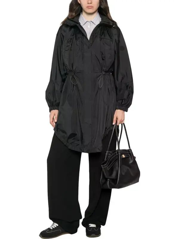 Moncler Drawstring Hooded Jacket - Black