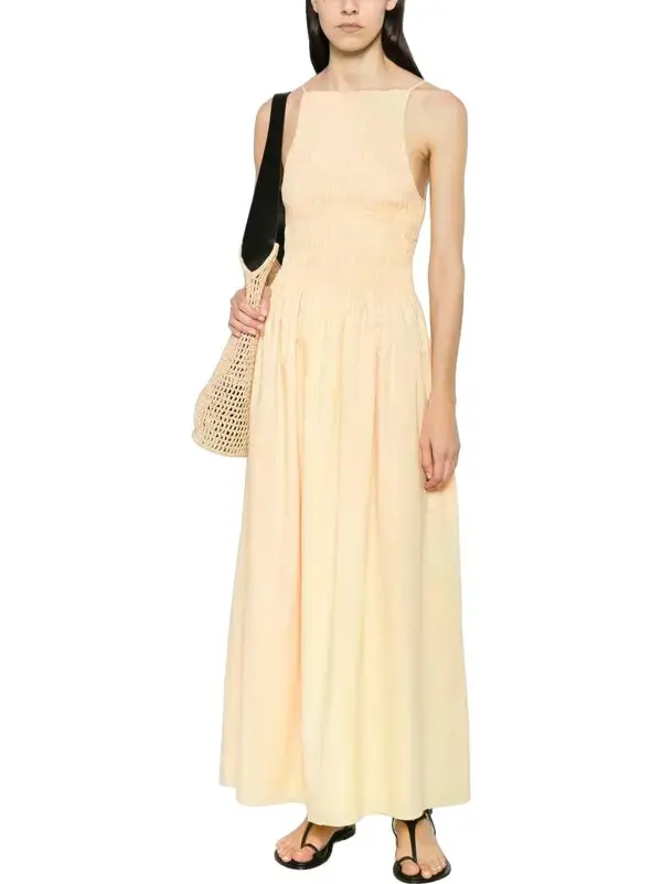 Faithfull The Brand Laia Shirred-bodice Maxi Dress - Yellow