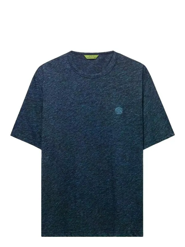 Shanghai Tang Shou Logo-embroidered T-shirt - Blue