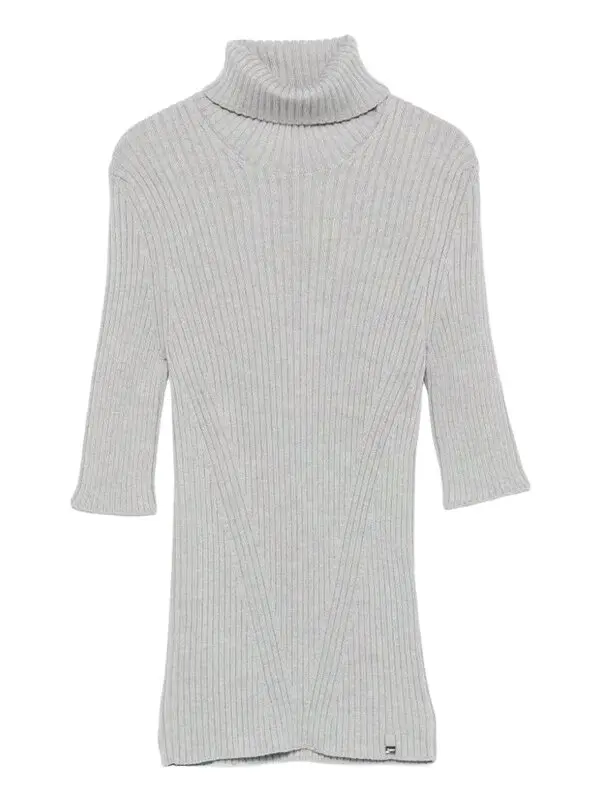 Herno Turtleneck Short-sleeve Sweater - Grey