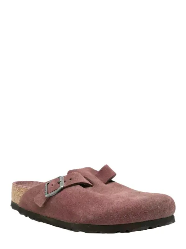 BIRKENSTOCK Boston Suede Penny Bar Slip-on Sandals - Brown