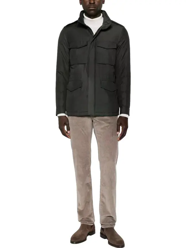Jacob Cohen Corduroy-effect Straight-leg Trousers - Neutrals