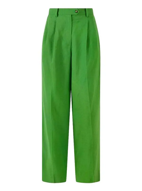 Rosie Assoulin Pleated Trousers - Green