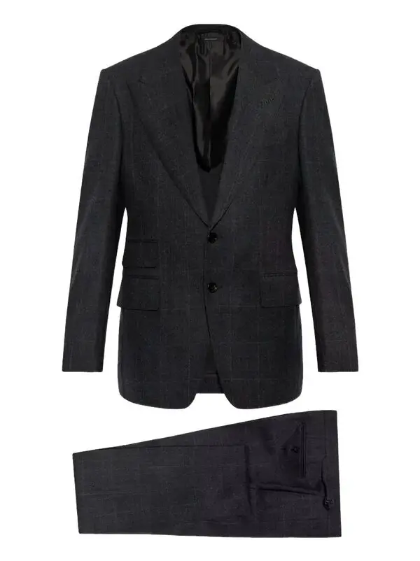 TOM FORD Check-pattern Wool Suit - Grey