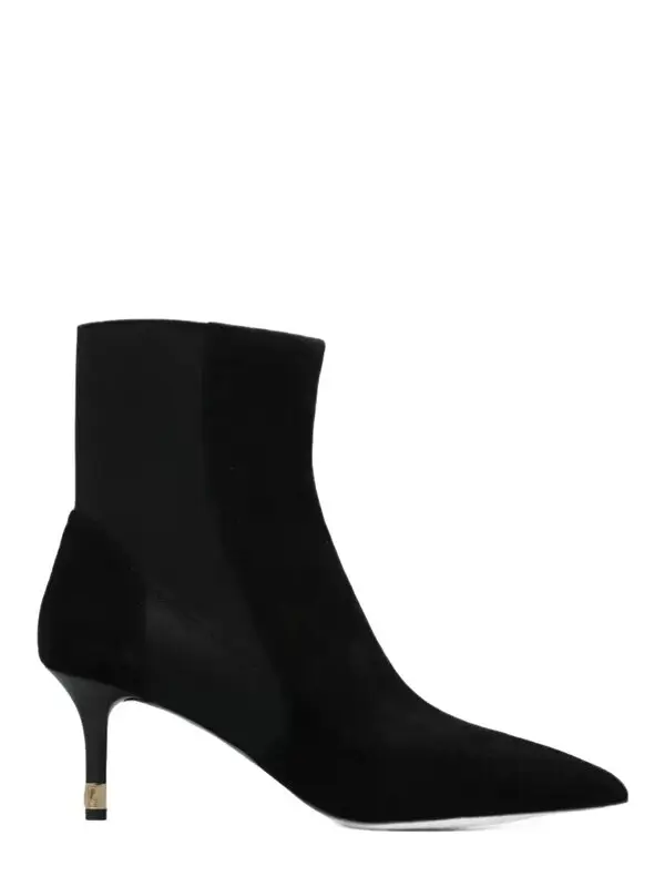 Furla Aria Suede Panelled Ankle Boots - Black