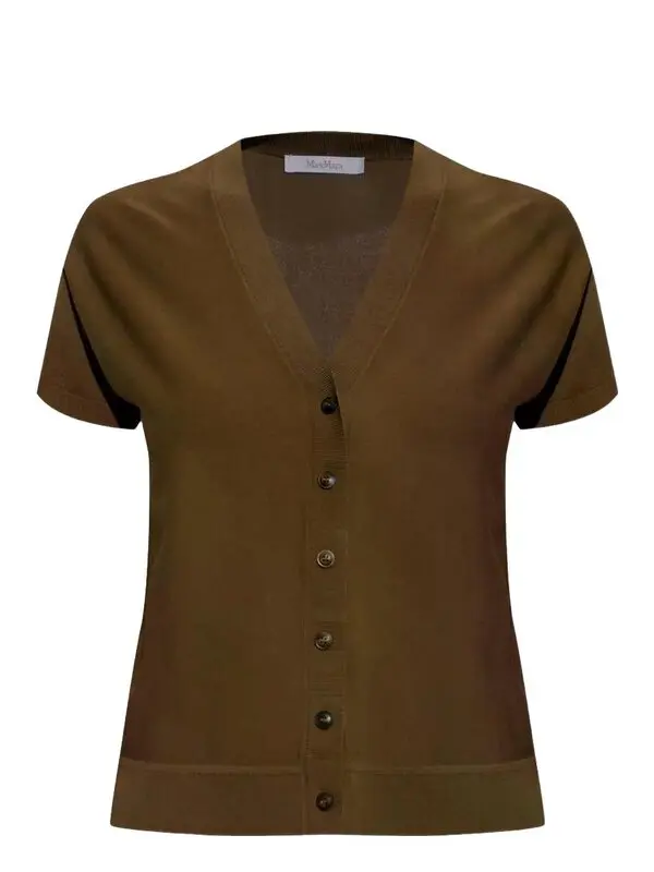 Max Mara Short Sleeve V-neck Cardigan - Brown