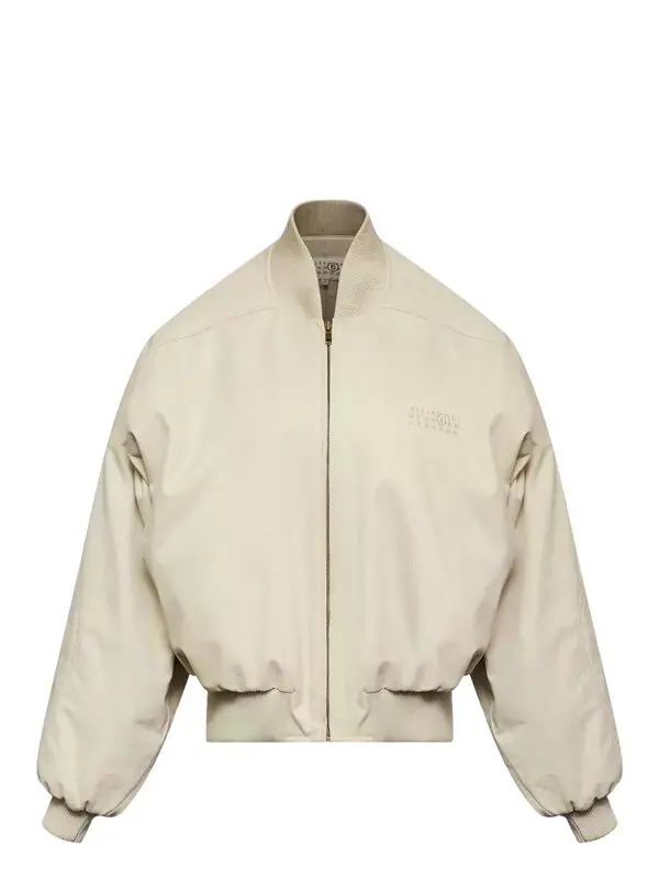 MAISON MARGIELA Oversized Cotton Twill Bomber Jacket - Neutrals