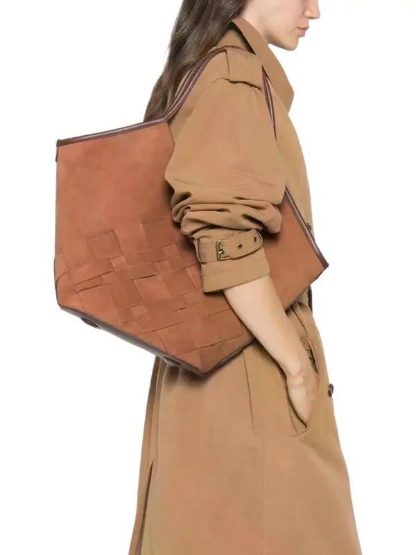 Hereu Coloma Woven Shoulder Bag - Brown