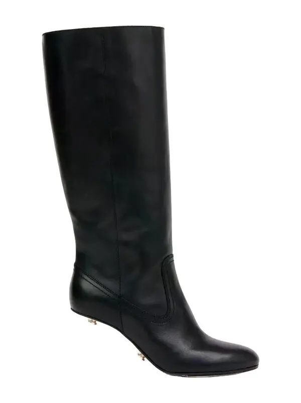 MAISON MARGIELA 80mm Wedge Knee-high Boots - Black