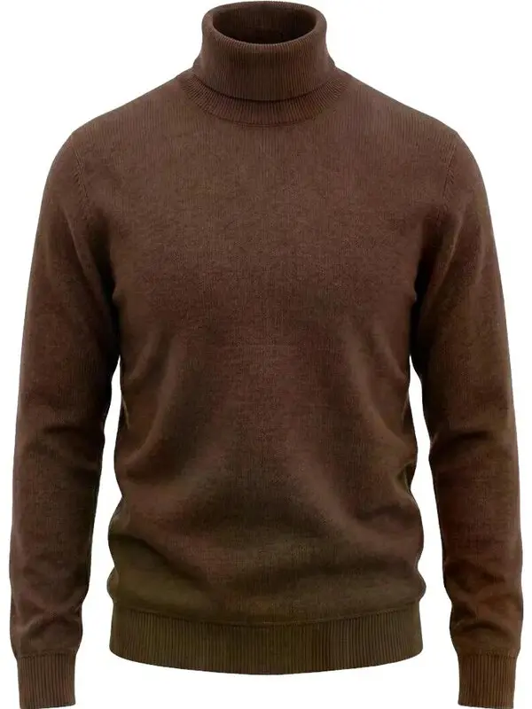 DRUMOHR Roll Neck Wool Sweater - Brown