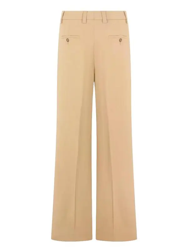 SLOWEAR Pressed Crease Wide-leg Trousers - Neutrals