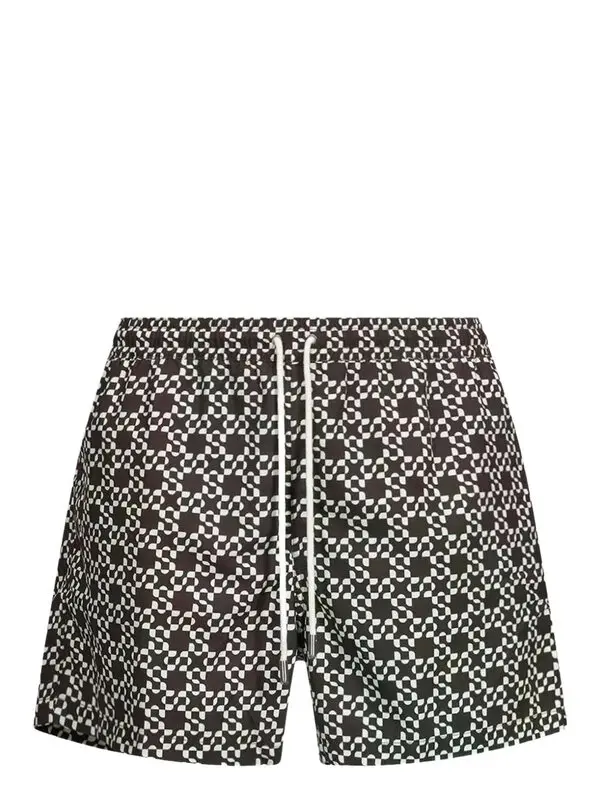 Simkhai Malachi Drawstring Swim Shorts - Brown