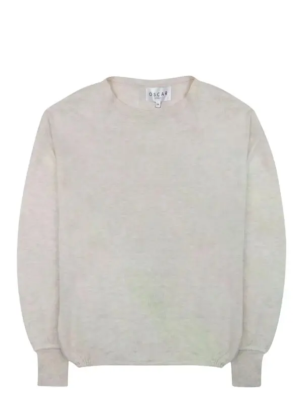 OSCAR THE COLLECTION Drop-shoulder Fine Knit Sweater - Neutrals