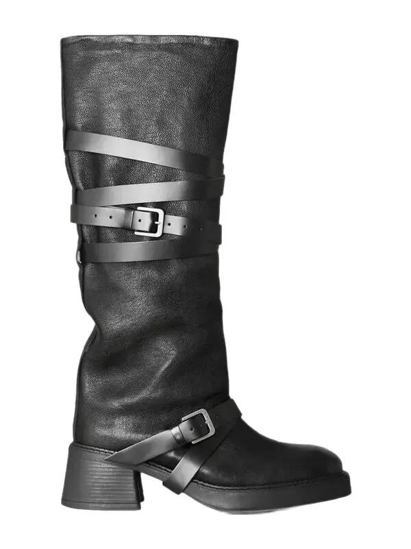 MIISTA Katarzyna Belted Tall Boots - Black