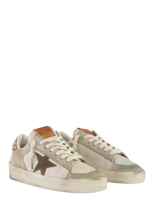 GOLDEN GOOSE Star Studded Leather Sneakers - Neutrals