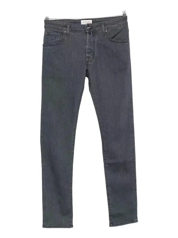Jacob Cohen Logo-patch Straight-leg Jeans - Grey