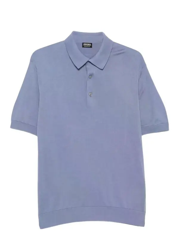 Zegna Short-sleeve Polo Shirt - Blue