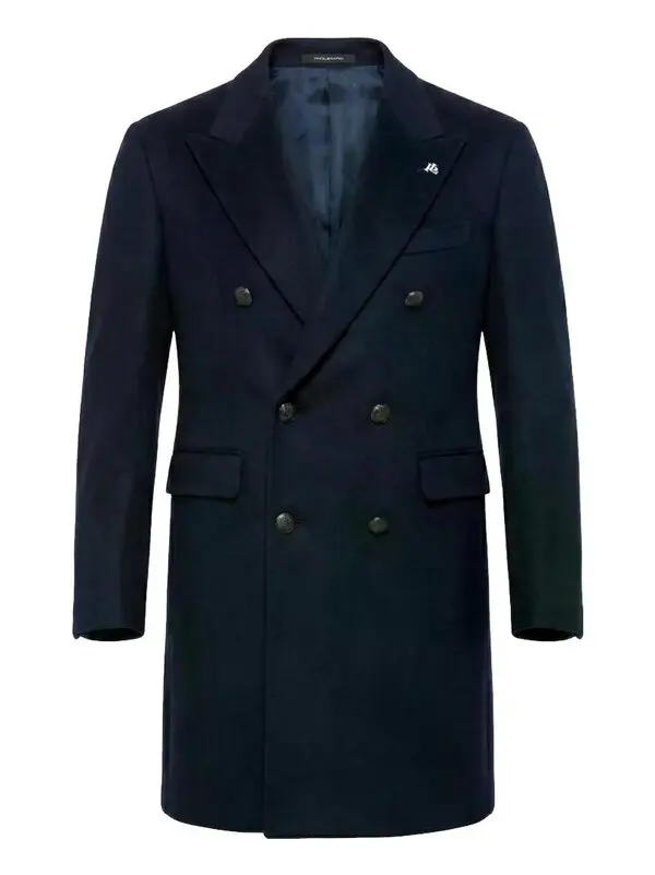 Tagliatore Double-breasted Cashmere Coat - Blue