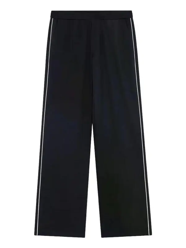 MSGM Piping Detail Elasticated Waistband Trousers - Black