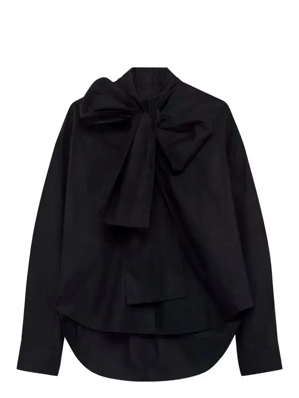 MSGM Pussy-bow Blouse With Bow Detail - Black