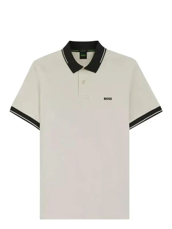 BOSS Slim-fit Cotton Polo Shirt - Neutrals