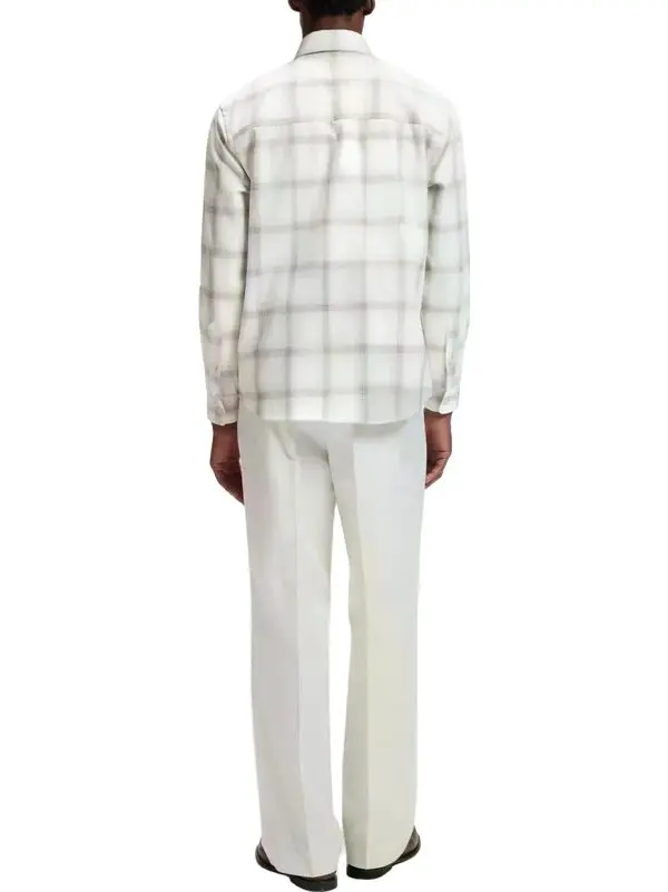 BOSS Check-pattern Flap-pockets Shirt - White
