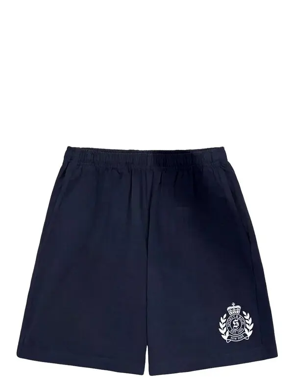 SPORTY & RICH Ny Crest Gym Shorts - Blue