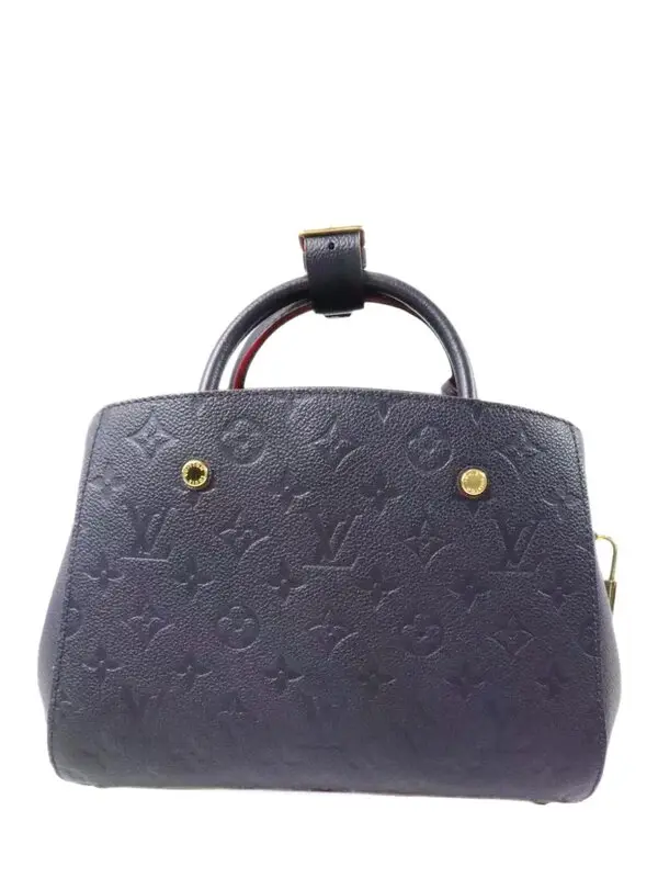 LOUIS VUITTON Monogram Empreinte Montaigne Bb Handbag - Blue