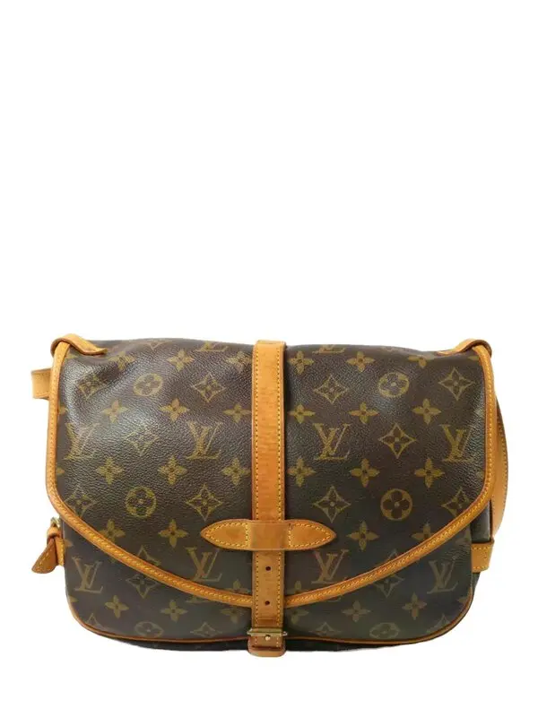 LOUIS VUITTON Monogram Saumur Shoulder Bag - Brown